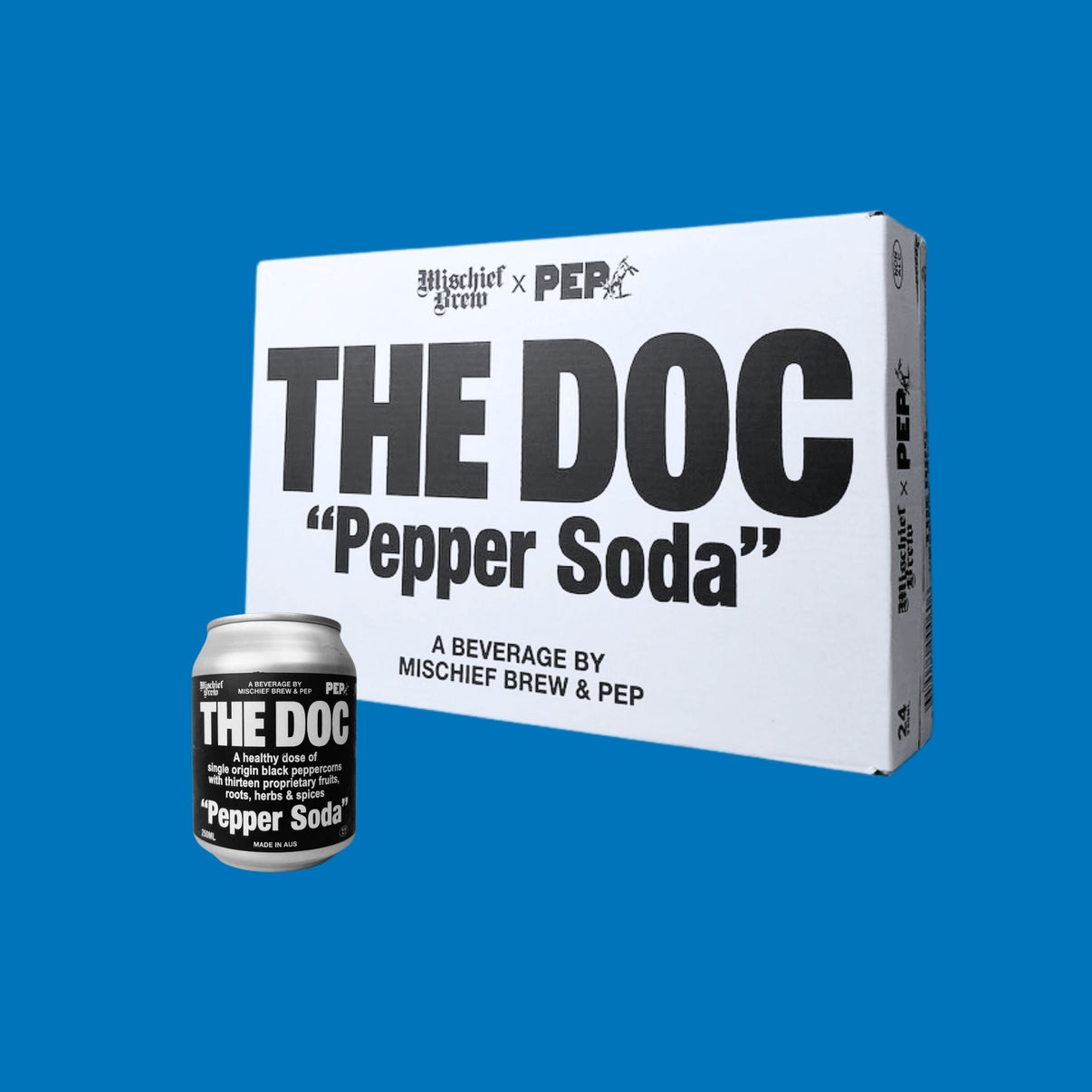 The Doc Pepper Soda – 24-Pack (250 ml Cans)